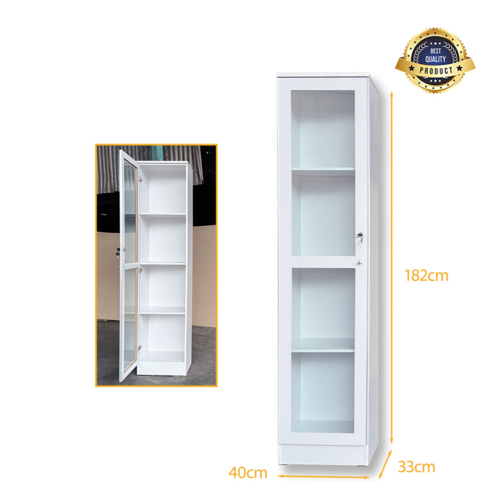 DILA 6FT Height 4 Tier Rack Display Cabinet Glass Cabinet Display Rack ...