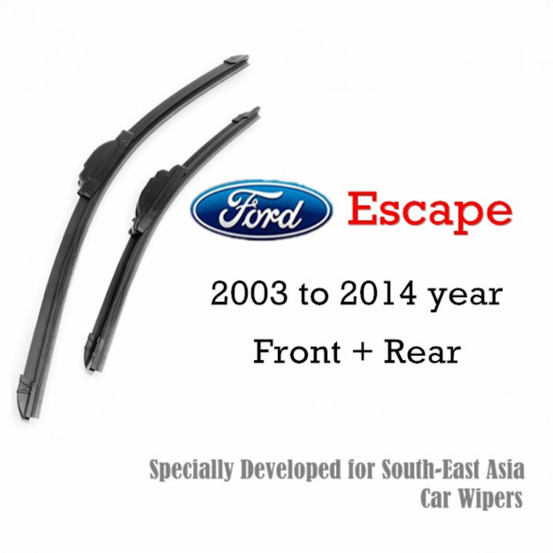Ford Escape Wiper Blade Set (Front/Rear) for 2003 to 2014 year Car ...