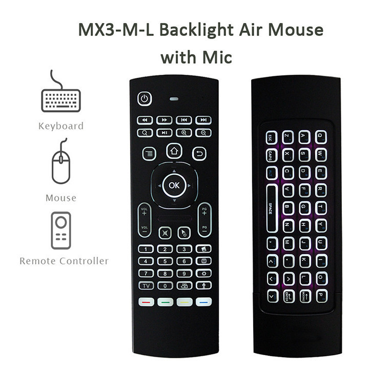 MX3 2.4GHz Wireless With Backlight Fly Air Mouse Keyboard Remote for ...