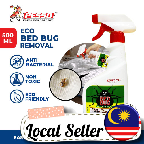 Pesso Eco Bed Bug Repellent Liquid Spray 500ML Penghalai Pepijat Tilam ...