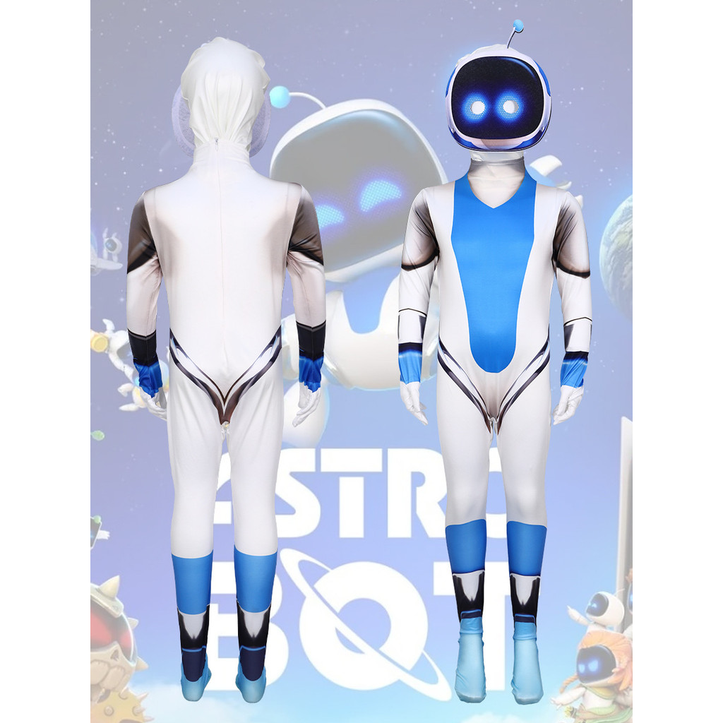 Astro Bot Cosplay Sony Space Robot Costume Halloween Jumpsuit Cosplay ...