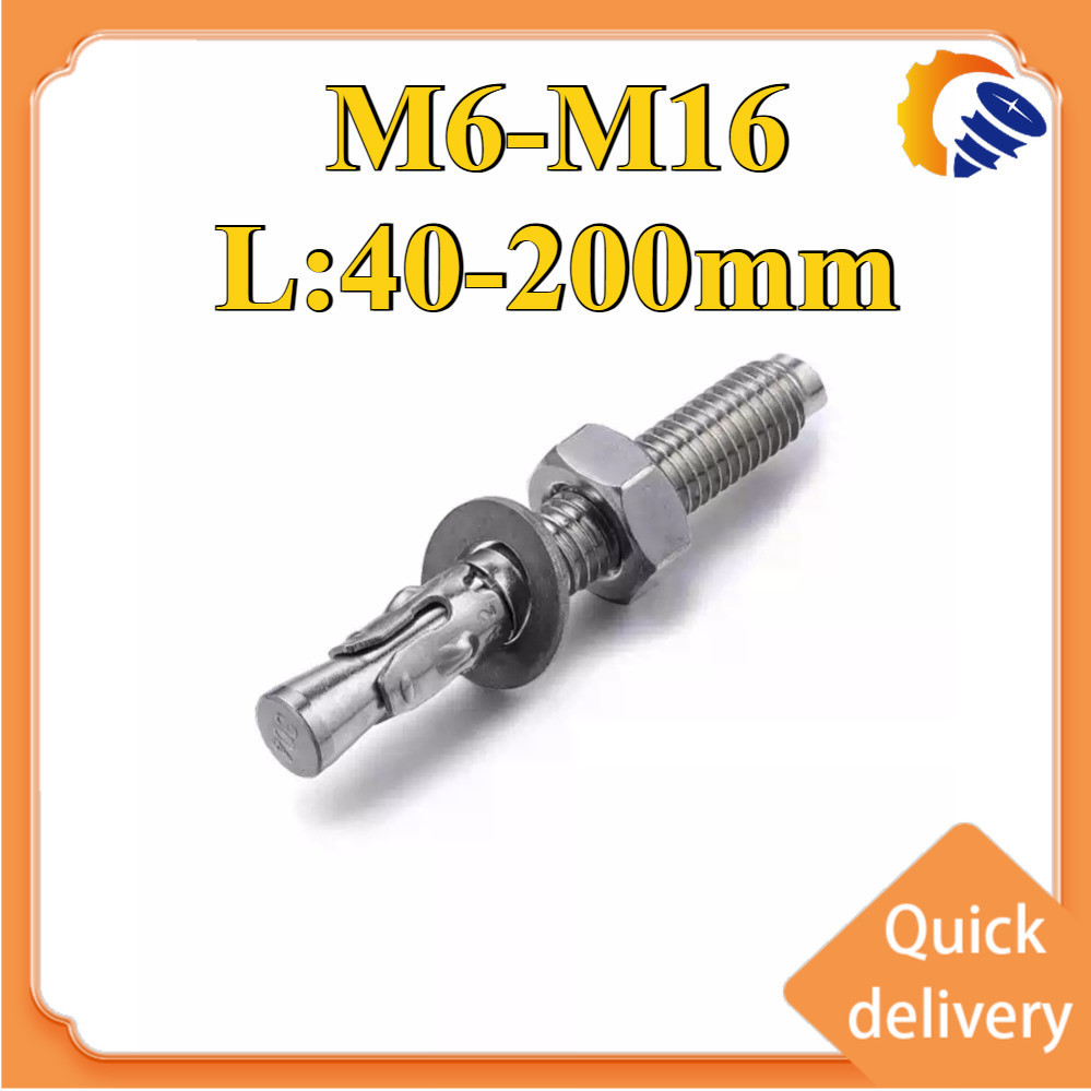 304 Stainless Steel Car Repair Gecko Screw M6/M8/M10/M12/M16 [ZQ-DM] (Y20) | Shopee Malaysia