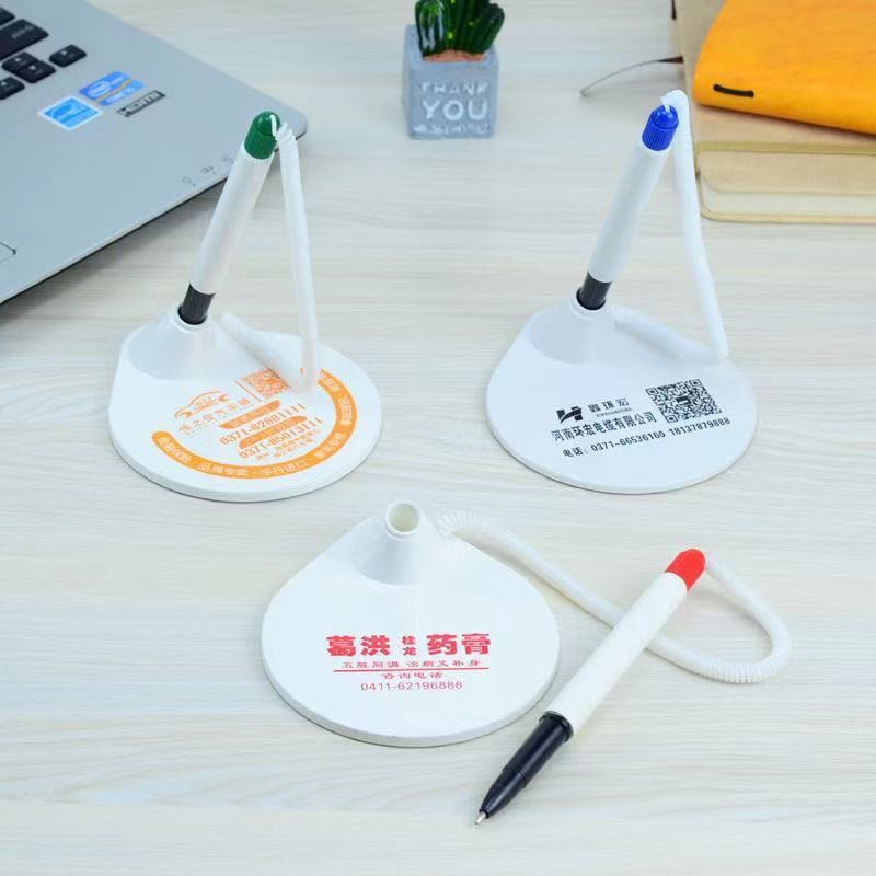 Advertising Pen Table Pen Customized Humanoid Desktop Fixed Pen Bank ...