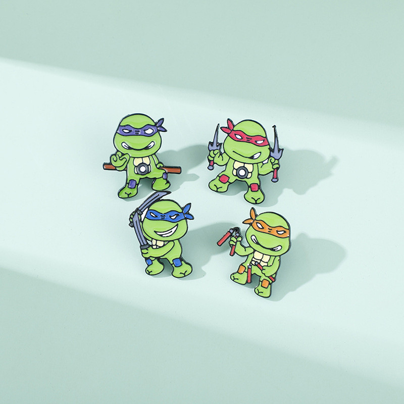 Japanese Korean Creative Animal Cartoon Green Turtle Weapon Kung Fu ...