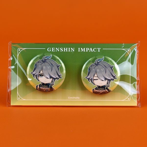 Alhaitam Chibi Photo Reminiscing Theme Badge Set - Genshin Impact 3,8cm ...