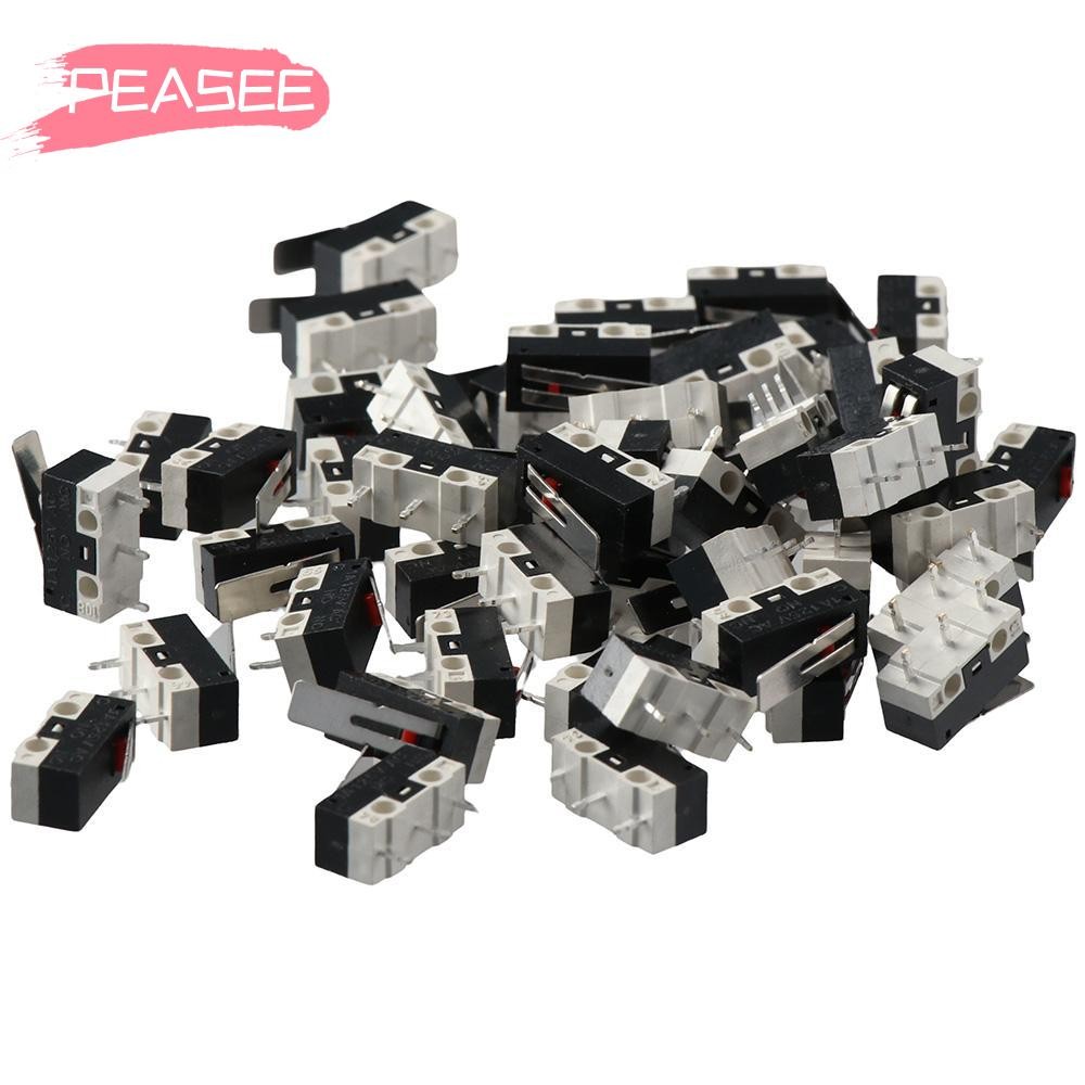 [PEASEE] 50Pcs Micro Limit Switch, SPDT AC 1A 125V Micro Switch, Lever ...