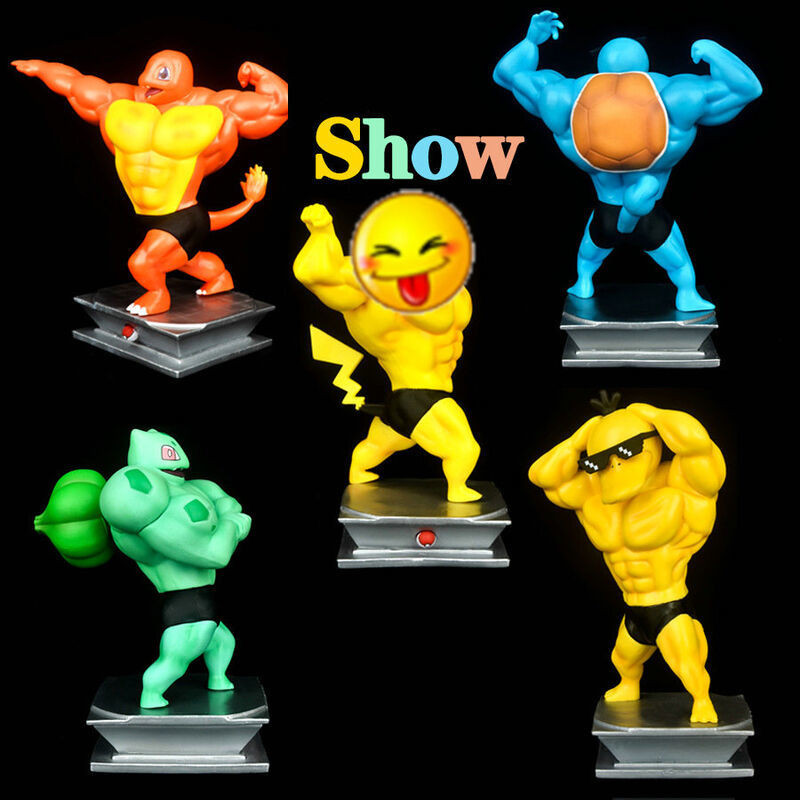 Pokemon GK Muscle Fitness Pikachu Little Fire Dragon Jenny Turtle Frog ...
