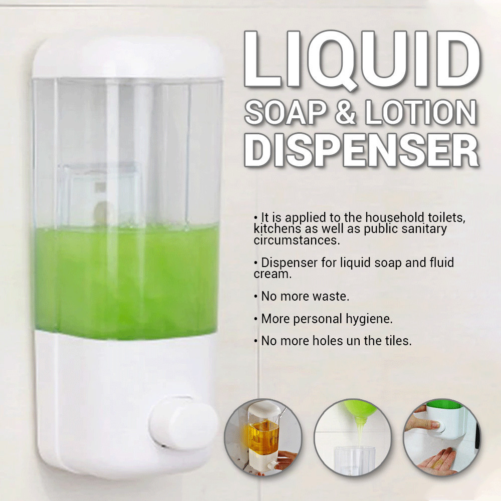 500ML Bathroom Soap & Shampoo Dispenser – Easy Refill, No-Drill Install, and Mess-Free Use ...