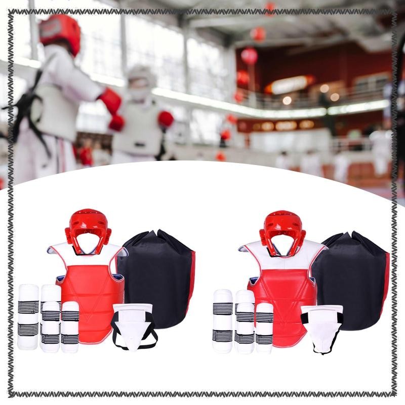 [MCA] Taekwondo Sparring Gear Equipment Set Leg Guard Karate Clothing ...