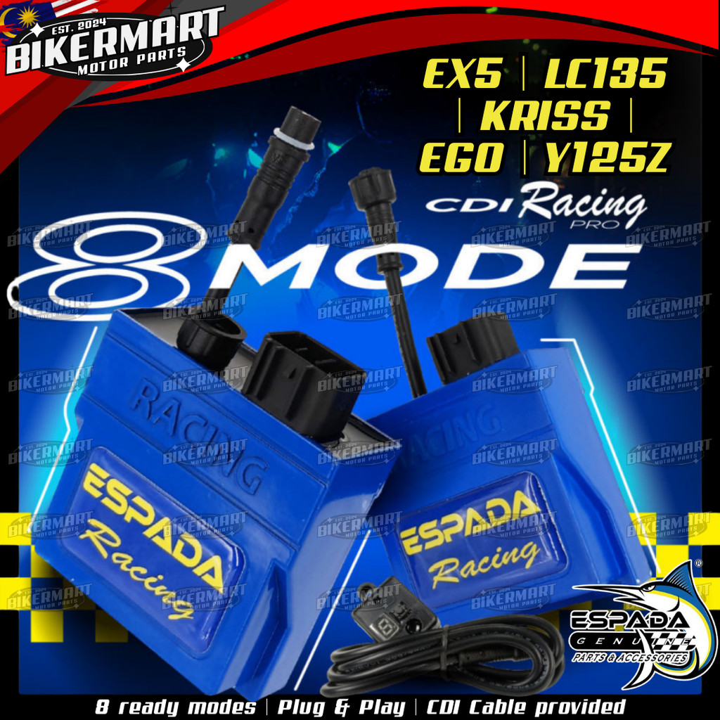 Espada PRO ECU CDI Unit Racing 8 Mode Timing Kuda Letup Plug & Play ...