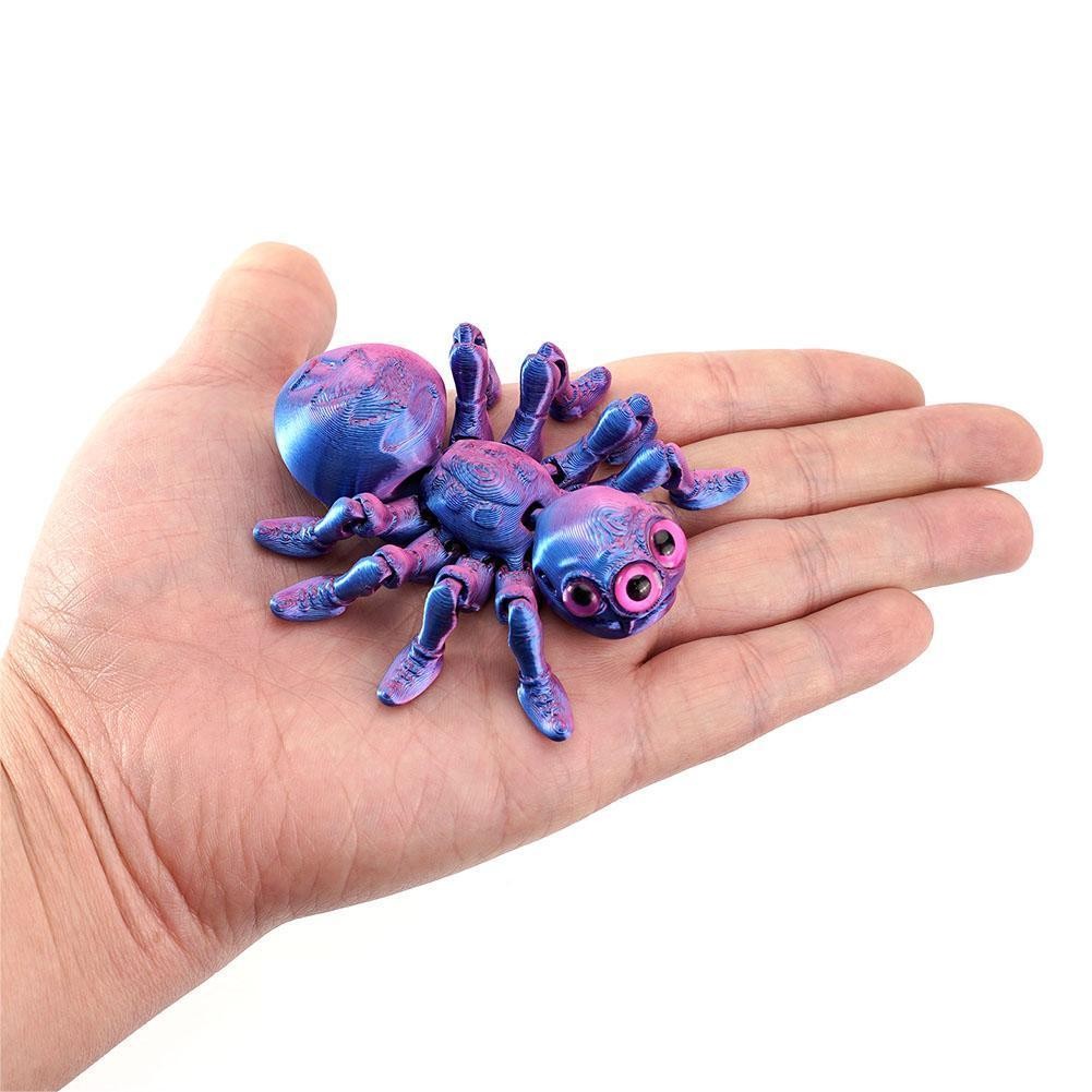 Movable Compression Spider With "living" Eyes Frosted Yellow And Blue ...