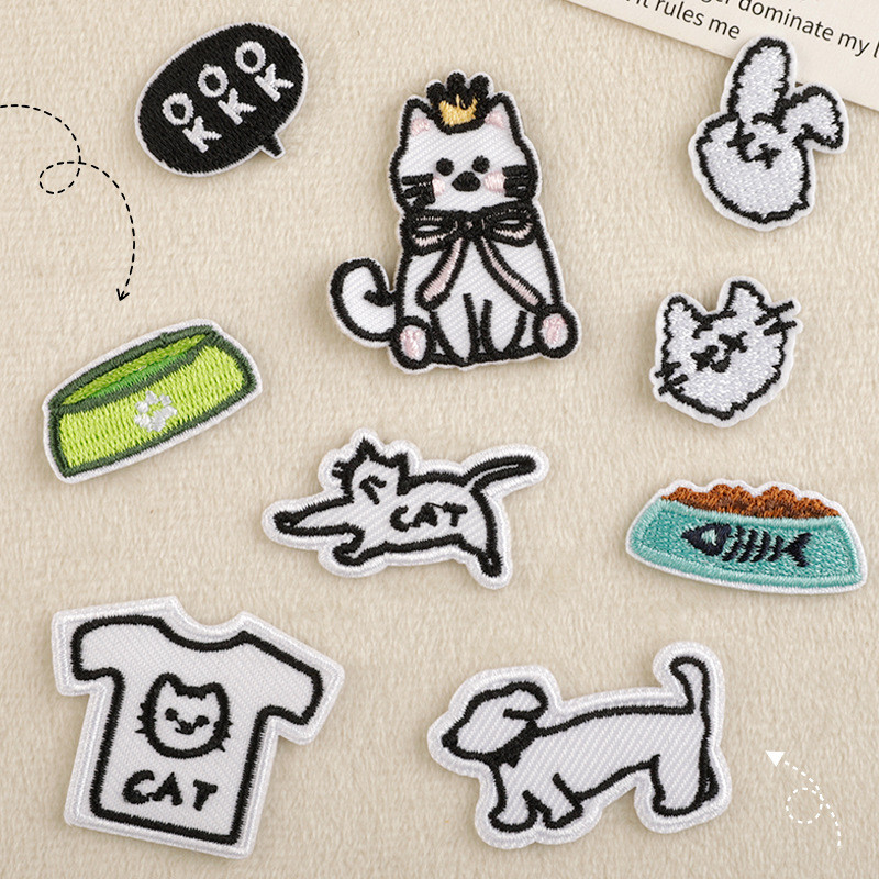 Computer Embroidery Label Embroidery Sticker Adhesive Patch diy ...