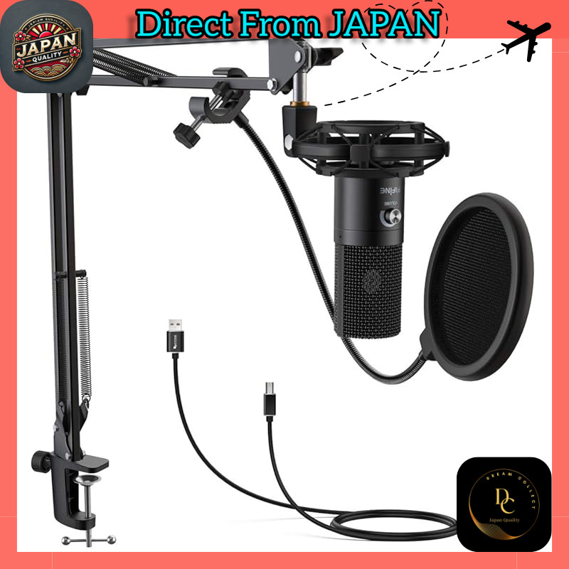 FIFINE USB Microphone Set, Condenser Microphone, Gaming Microphone ...