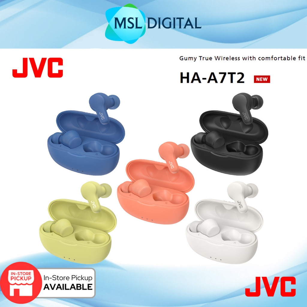 JVC HA-A7T2 Gumy True Wireless Earbuds with comfortable fit | Shopee ...