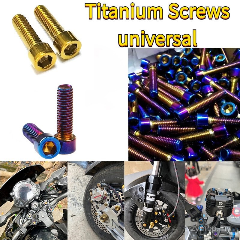 M8 M6 M10 Motorcycle Stainless Steel Engine Fender Body Screws Titanium ...
