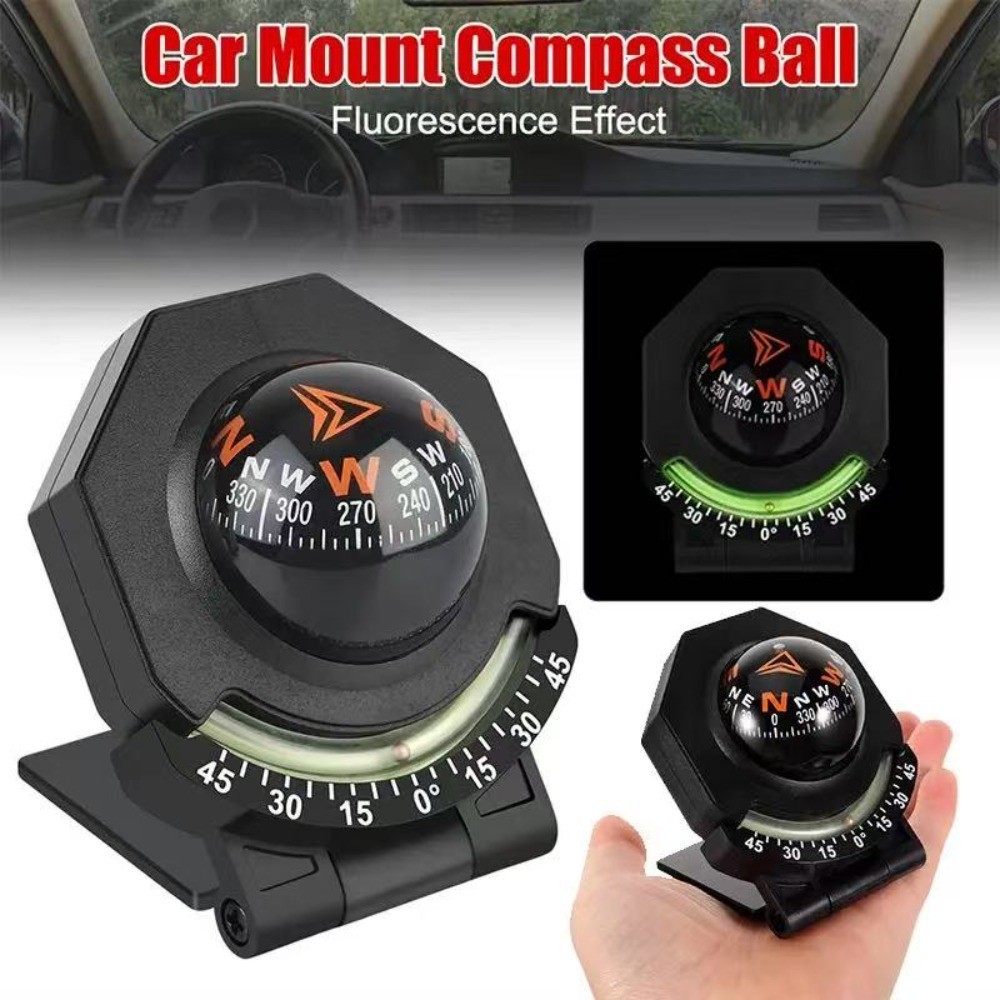 2 in 1 High Precision Car Compass with Inclinometer Foldable Dashboard ...