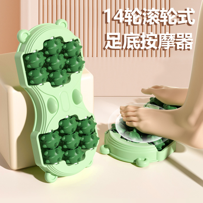 [91% Praise Rate] Upgraded 14-Wheel Foot Massager Foot Roller Pebble ...