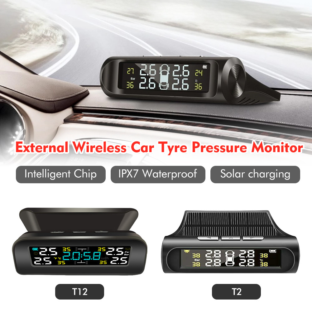 Tyre Pressure Monitor Car Wireless Tyre Pressure Monitoring System LED Display Car Tire Pressure ...