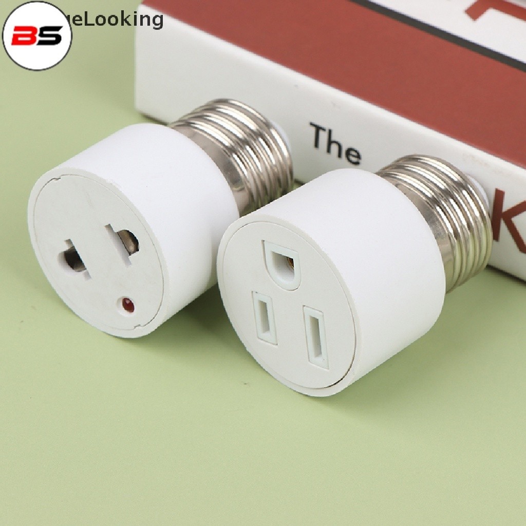 BS E26 E27 Screw B22 Bayonet Lamp Holder to US EU AC Power Plug Adapter ...