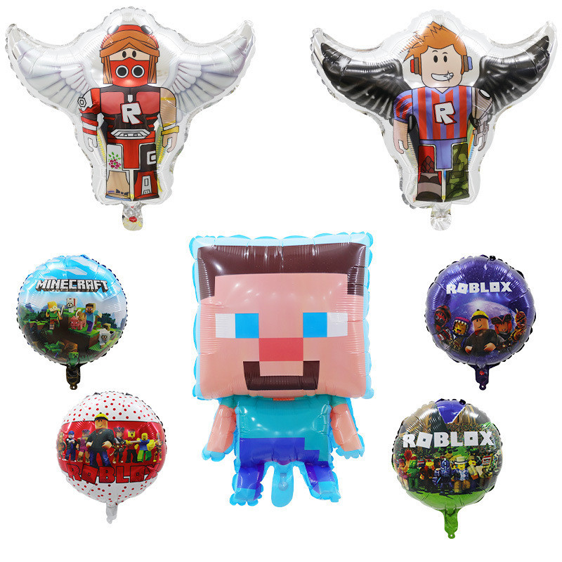 [24h Fast Delivery] Cartoon Minecraft Steve Balloon roblox roblox Game ...