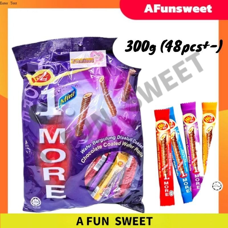 Win2 Mini 1 More Wafer chocolate coated wafer rolls 300g (48pcs ...