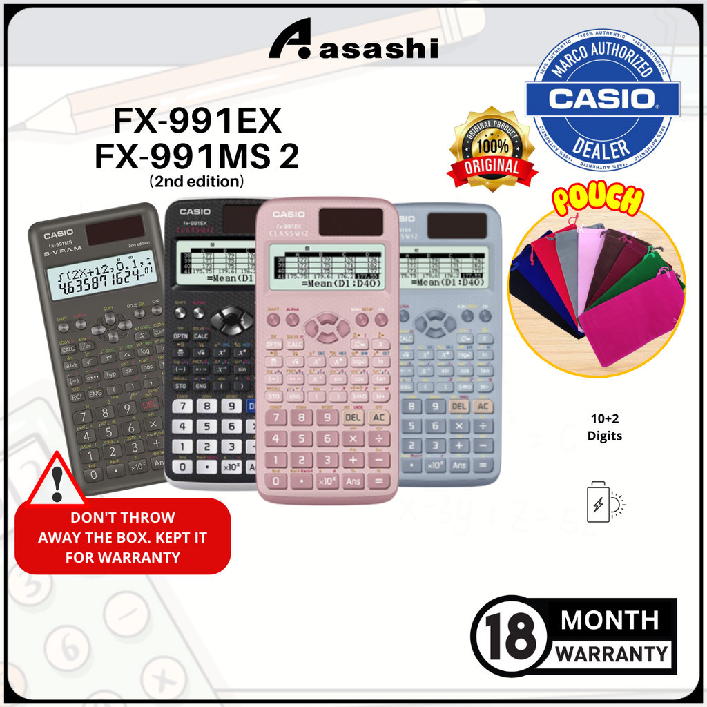 Casio FX-991EX casio FX-991MS2 / FX-991MS 2 Scientific Calculator - 2nd ...