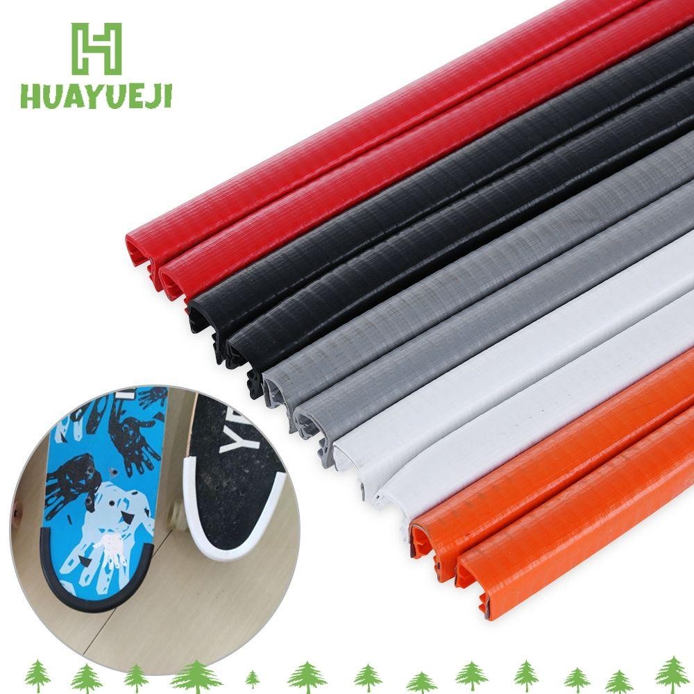 HUAYUEJI Skateboard Deck Guards 10mm Bumpers Bump Rubber and Steel U ...