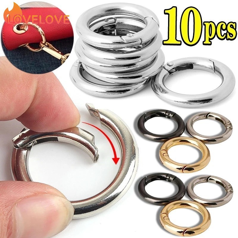 10Pcs O Round Bag Buckle -Metal Clasps Buckles Spring Circular ...