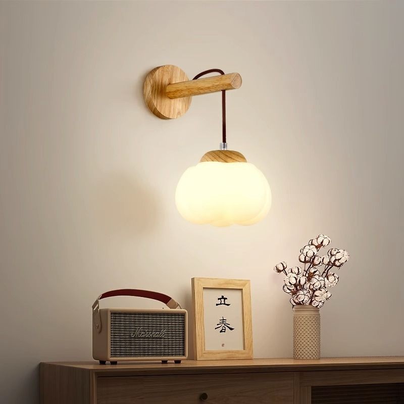 Japanese Wooden Wall Light Modern Living Room Background Wall Lights ...