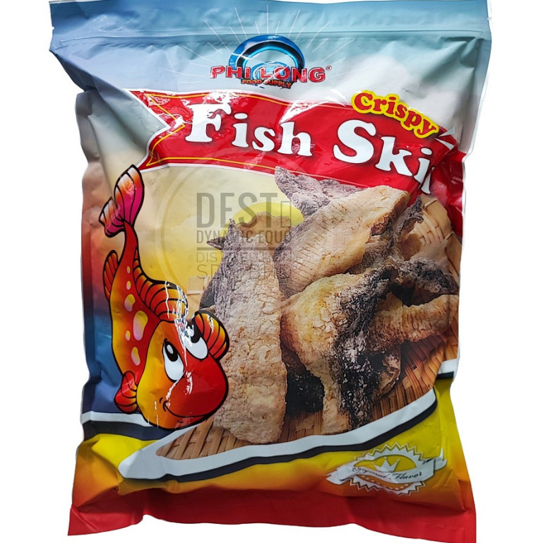 Phi Long Seasoned Crispy Fish Skin 600g Halal Original Flavour 香脆鱼皮 ...