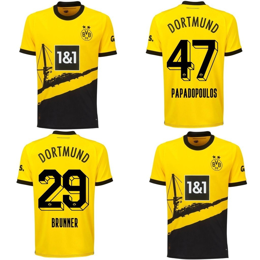 23-24 UEFA Champions League Borussia Papadopoulos Brunner home jersey ...