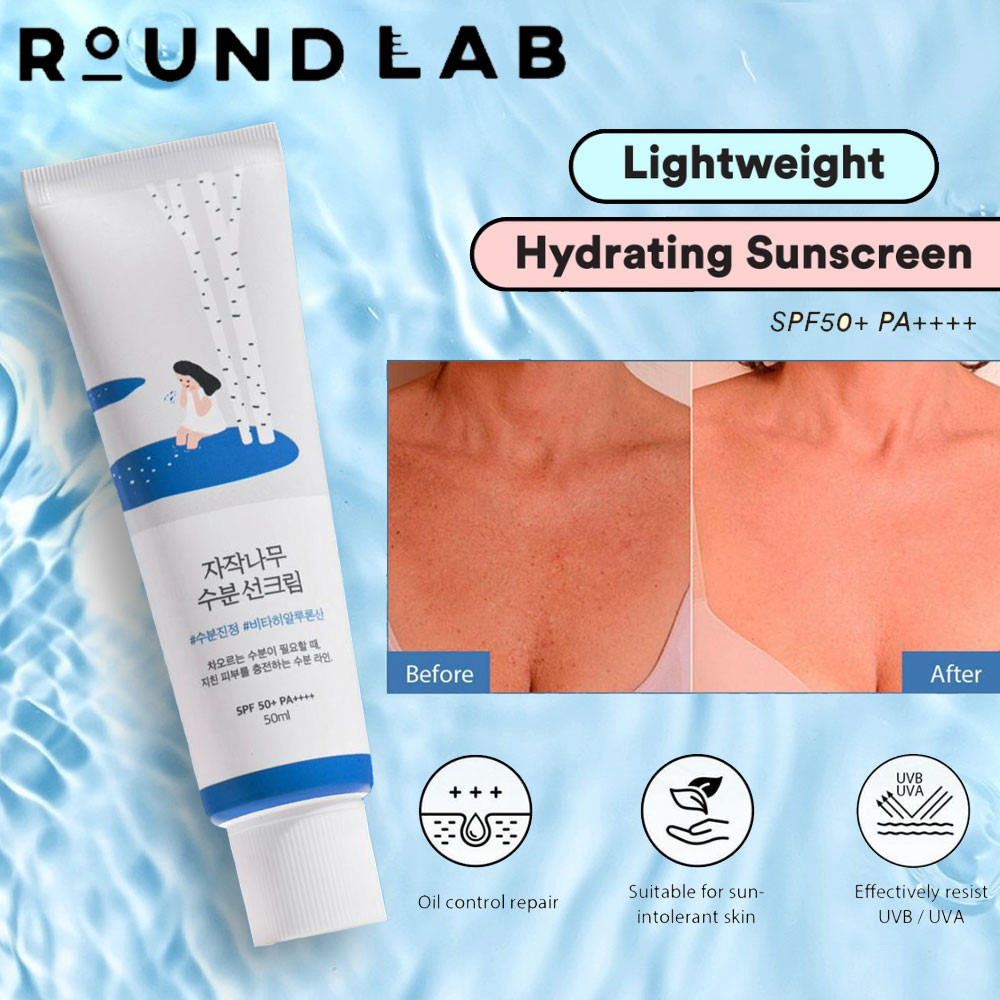 ROUND LAB Sunscreen Jus Birch Juice Moisturizing Sun Cream SPF 50+ PA ...