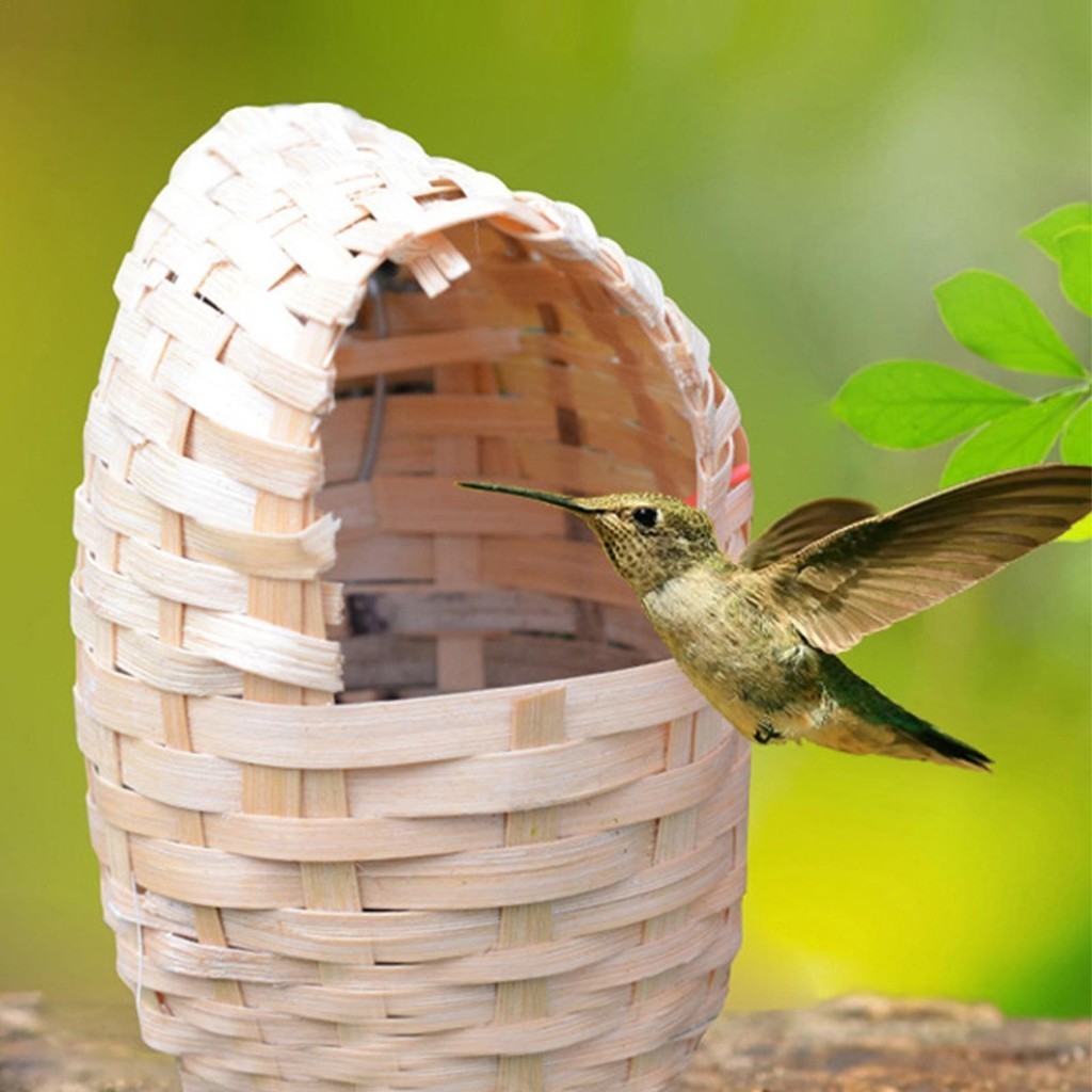 Woven Bird House For Outside Chickadee Natural Outdoor Bird Houses ...