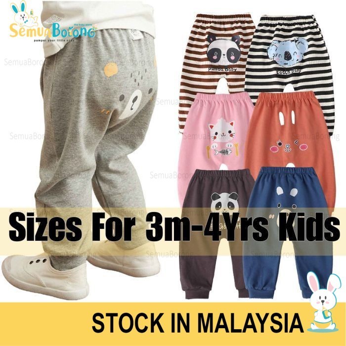 (3m-4yrs) Seluar Panjang Budak Baby Children Long Pants Kids Cotton ...