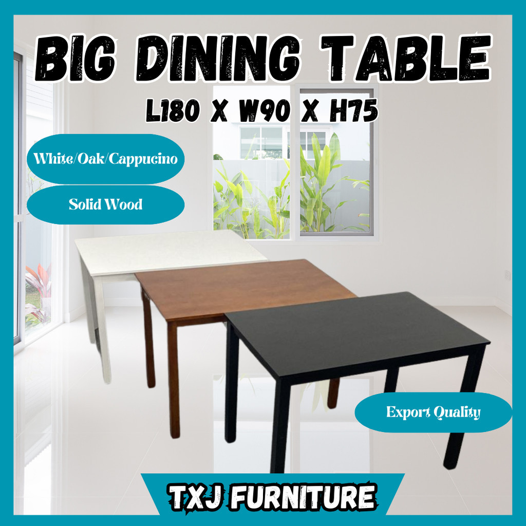 TXJ - 9986 Big Dining Table Only 8 Seater Meja Makan Besar 8 Orang Saja ...