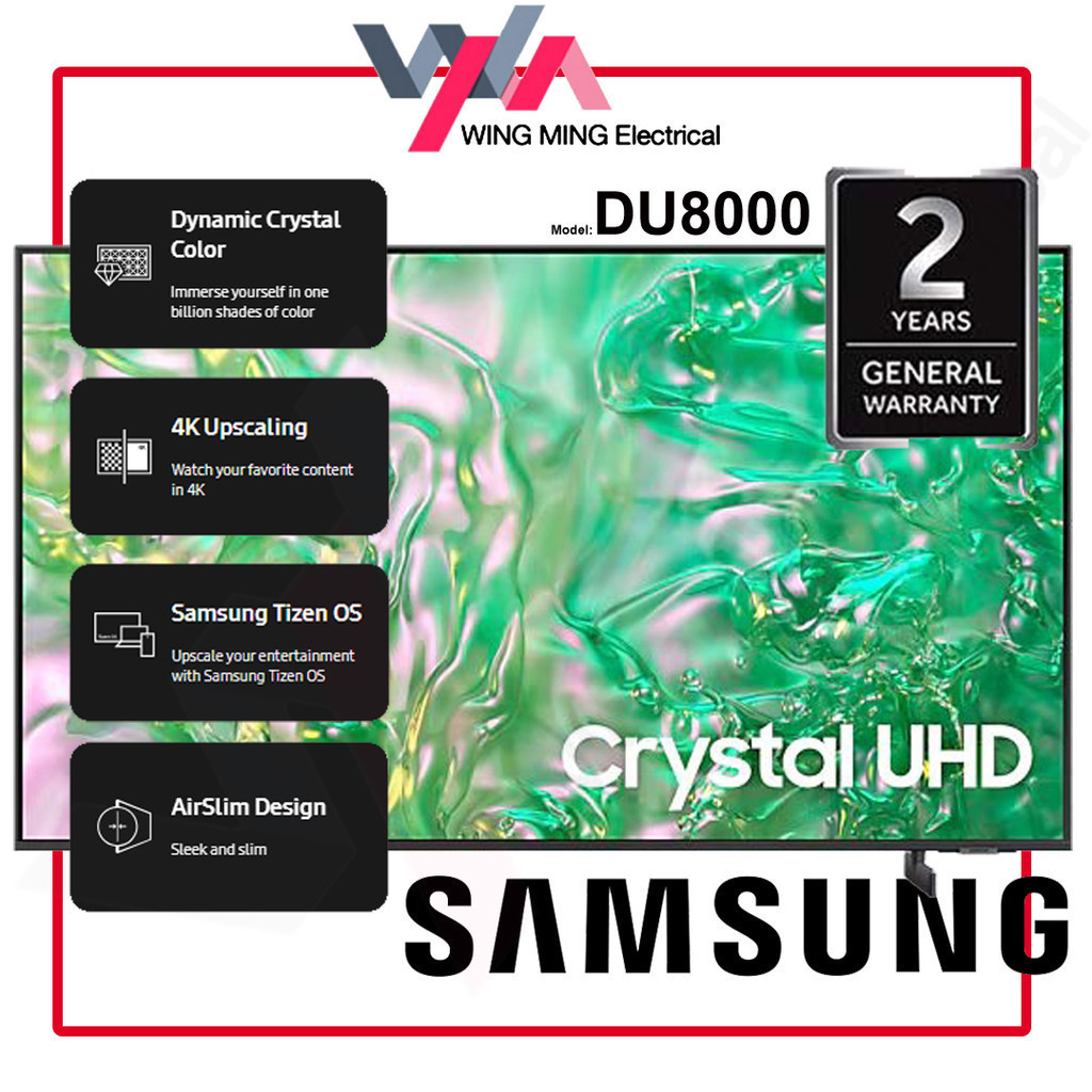 (2024 New Model) Samsung 65 Inch LED (UA65DU8000) Crystal UHD 4K Smart TV Television/电视机 ...