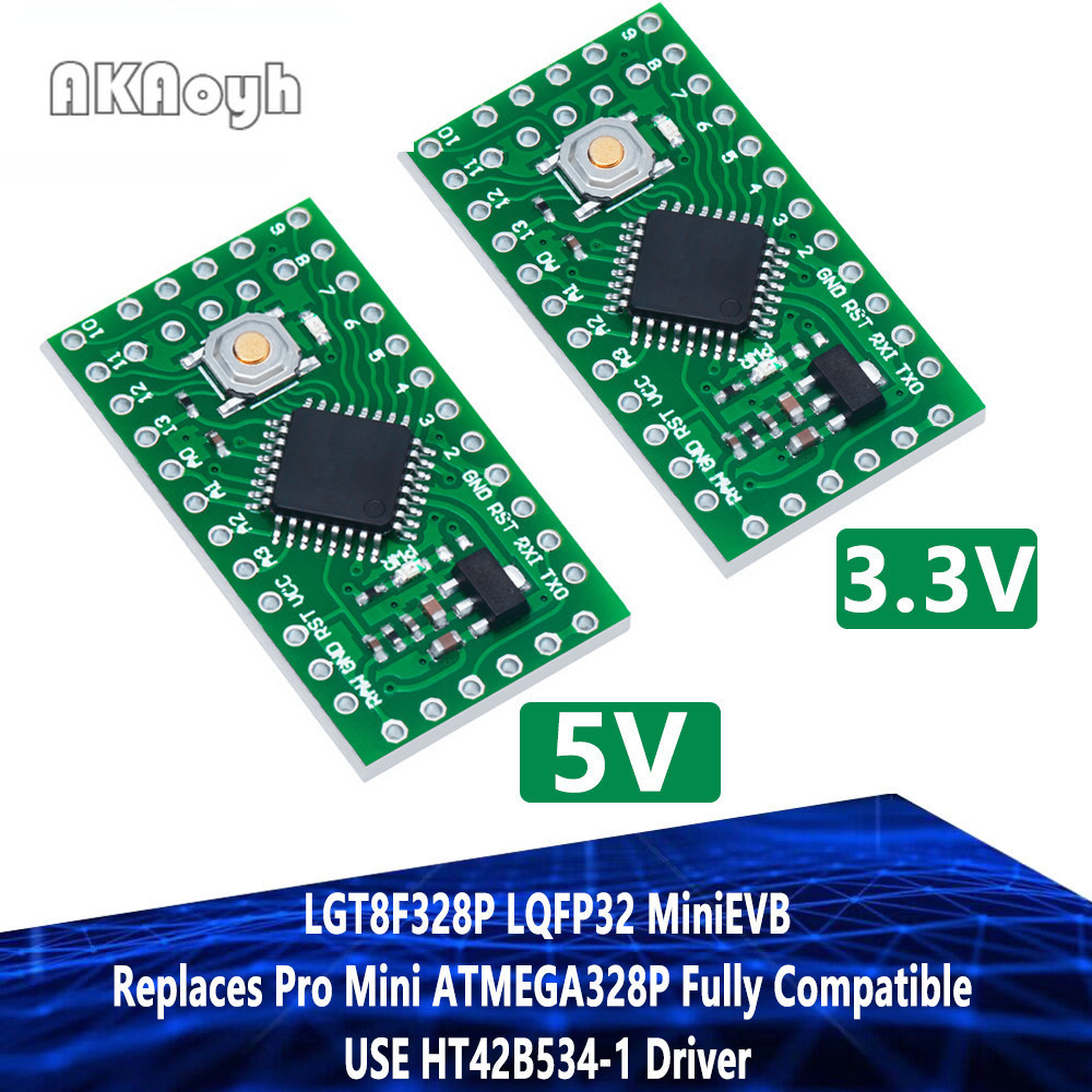 LGT8F328P LQFP32 MiniEVB 3.3V / 5V Replaces Pro Mini ATMEGA328P Fully ...