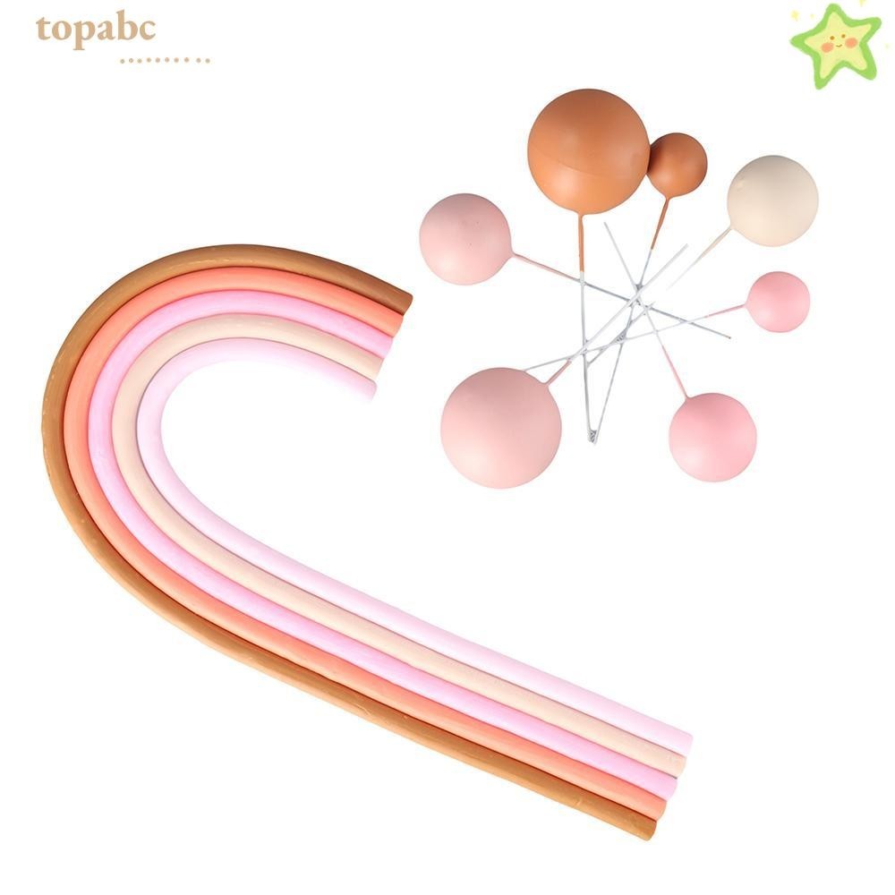 TOPABC Rainbow Cake Toppers, Rainbow Foam Cake Topper Balls, Birthday ...