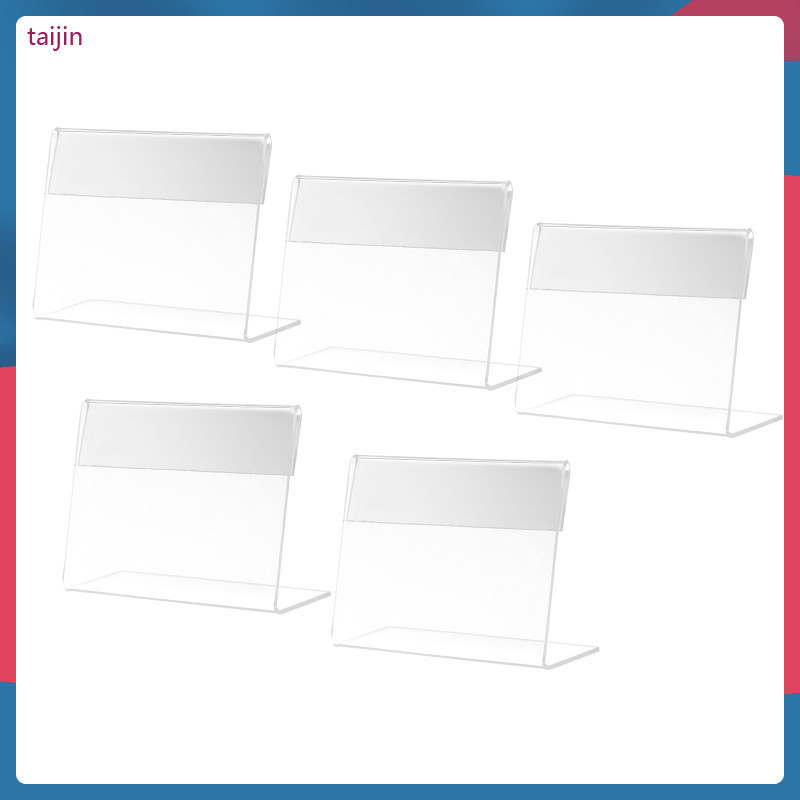 Horizontal Display Stand Shelf Labels Acrylic Menu Holder Deck Cards ...
