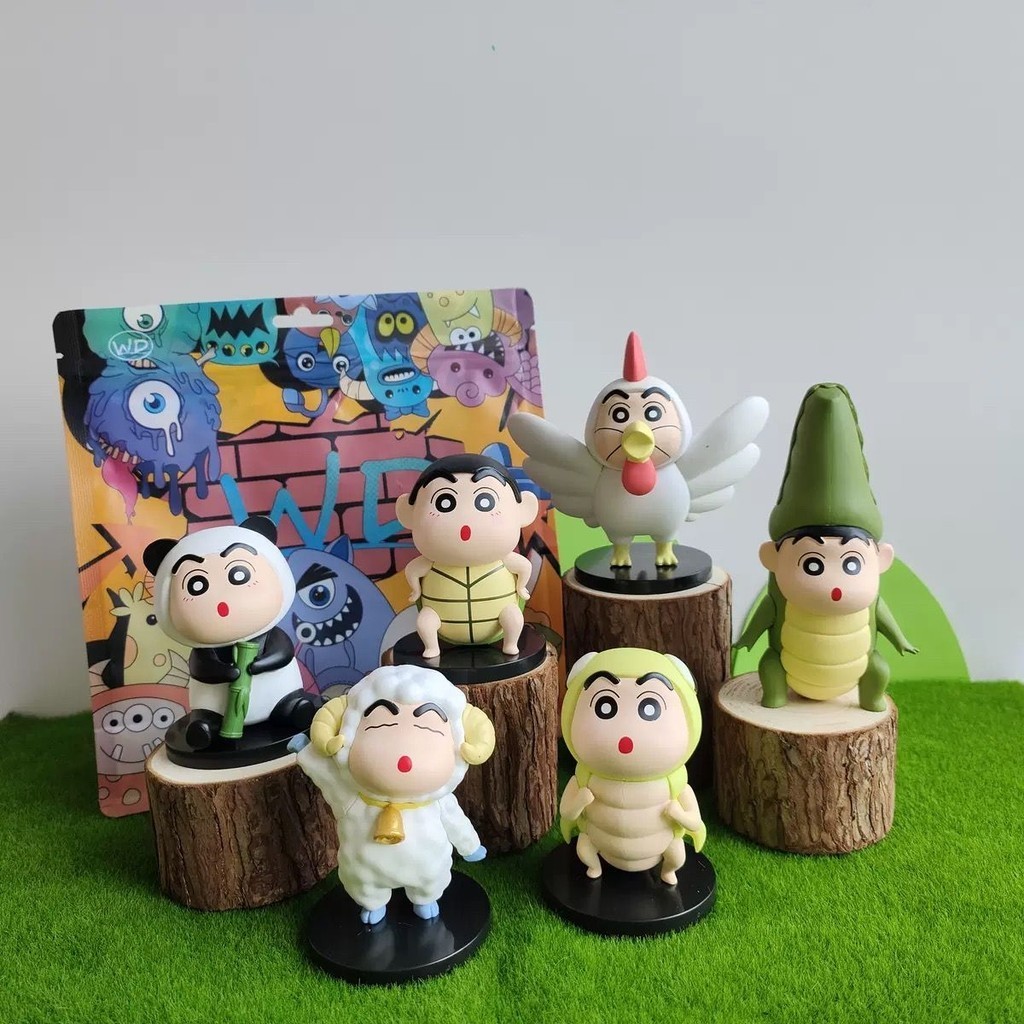 Crayon Shin-Chan Figure Mystery Box Panda Girl Heart Doll Model Doll ...