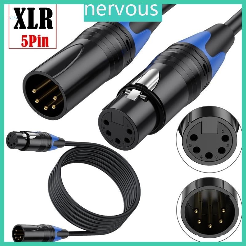 NERV Long-lasting 5-cores XLR Cable DMX512 5Pin Male to XLR 5 Pin ...