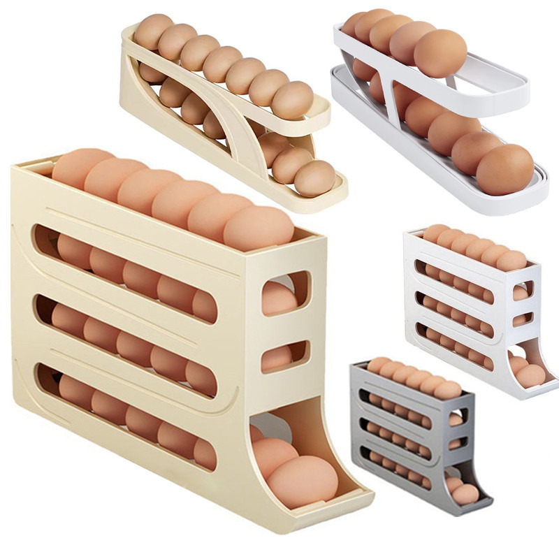 Automatic Egg Roller, Large Capacity Slide Organizer Egg Roller Rack ...