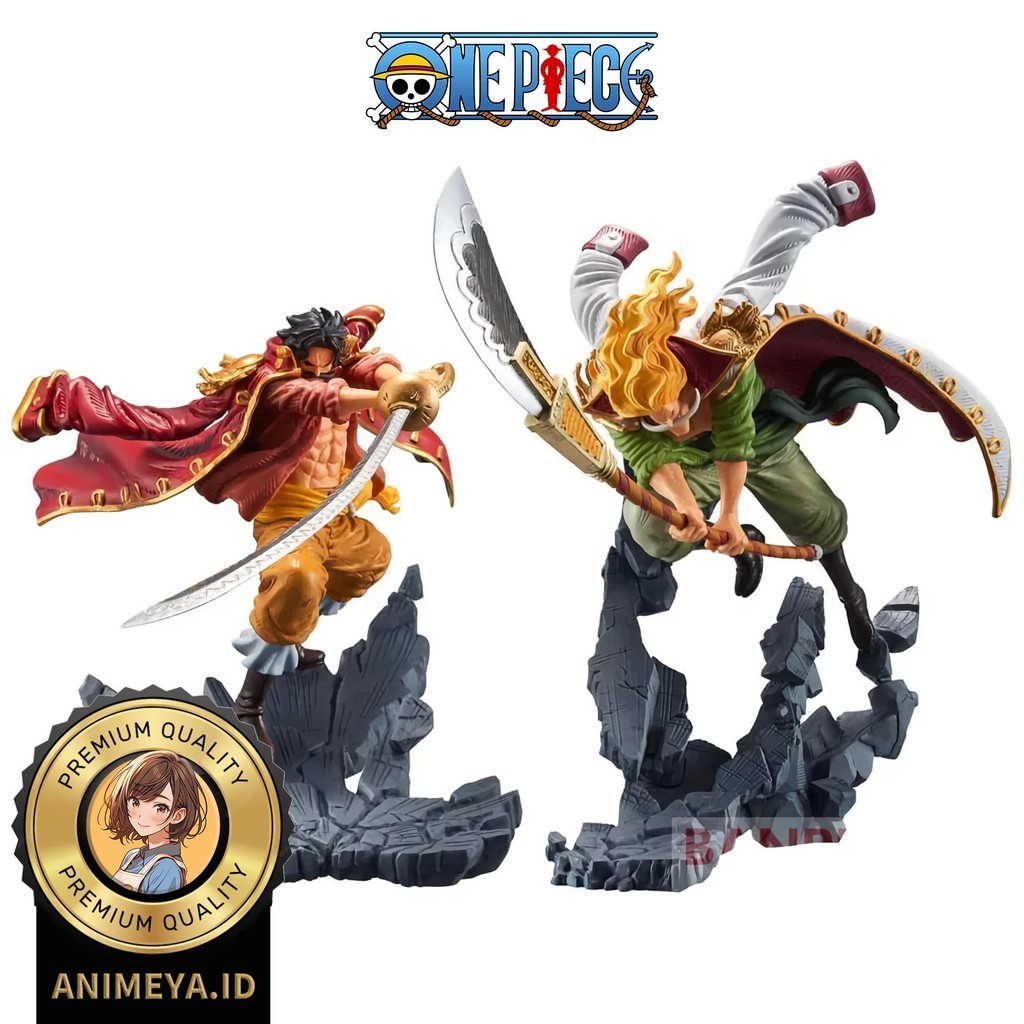 Action Figure Statue One Piece Gol D. Roger VS Shirohige Whitebeard A ...