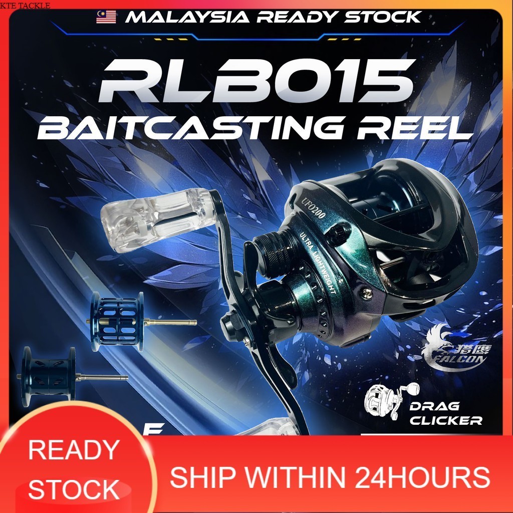 【KTE】FALCON UFO200 PRO Double SpoolBaitcasing Fishing Reel Drag Clicker ...