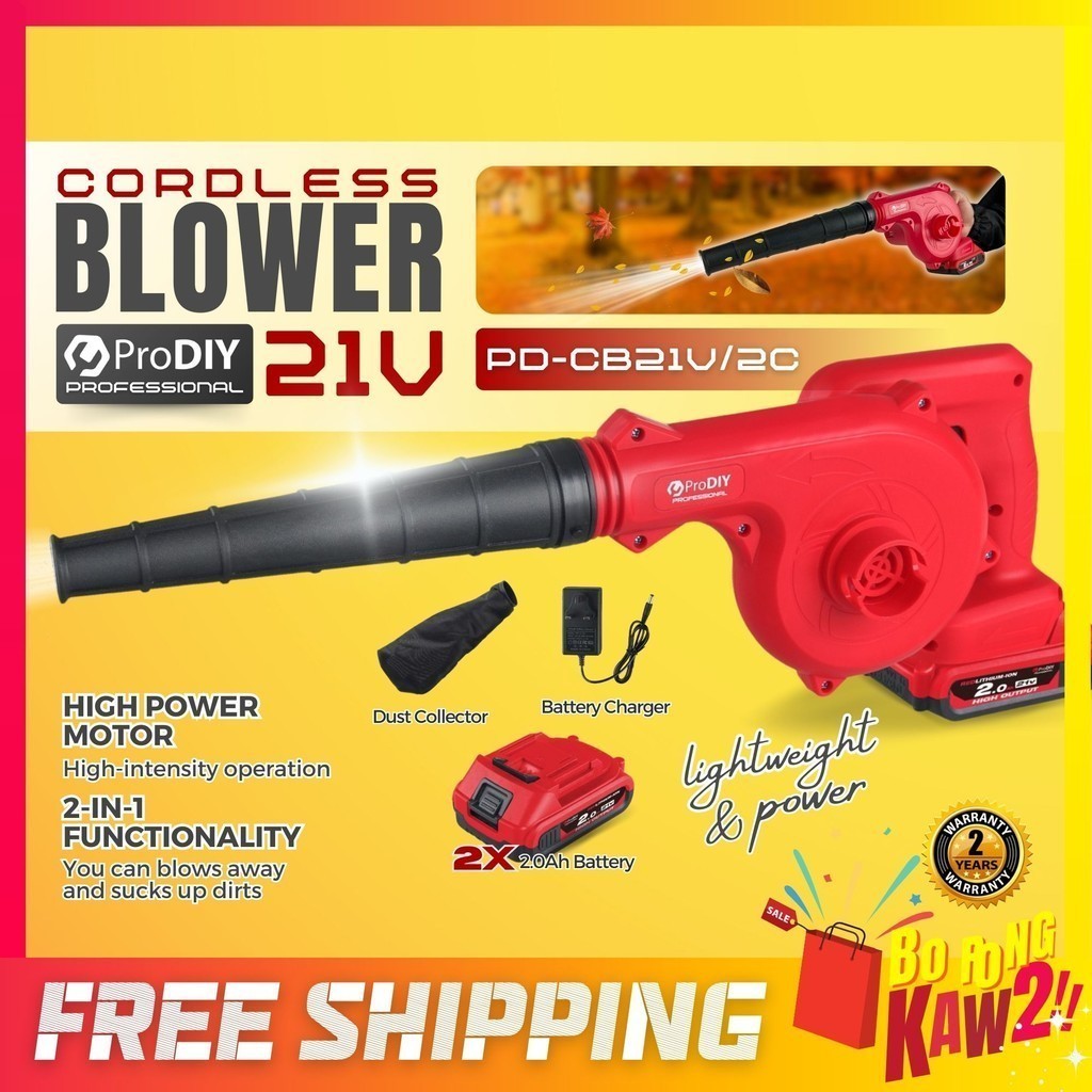 BKK PD-CB21V/2C Cordless Blower 21V 2pcs Lithium Ion Battery 2.0Ah ...