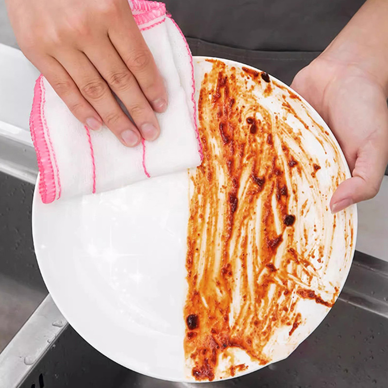 HOMENHOME Dishwashing cloth is non greasy and easy to clean Pure cotton ...