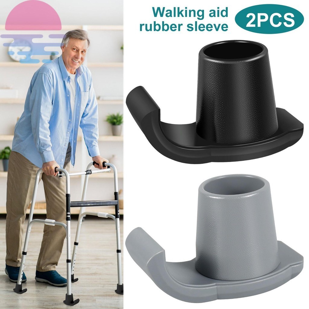 2Pcs Walker Ski Glides Rubber Tips For Elderly Walking Frame Glide ...