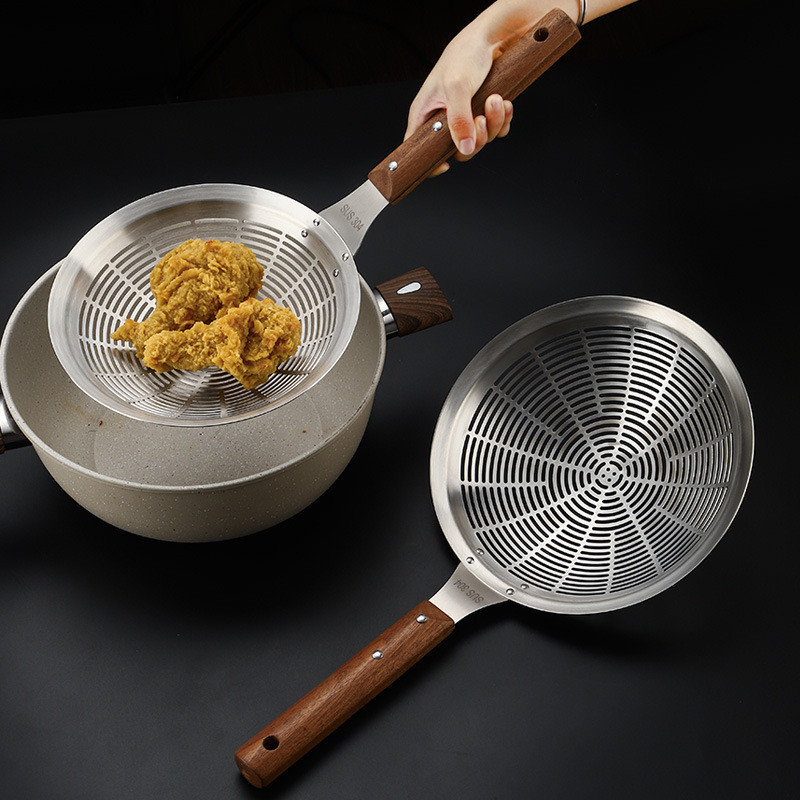 304 Stainless Steel Fence Extra Large Filter Spoon Drain Spoon Noodle ...
