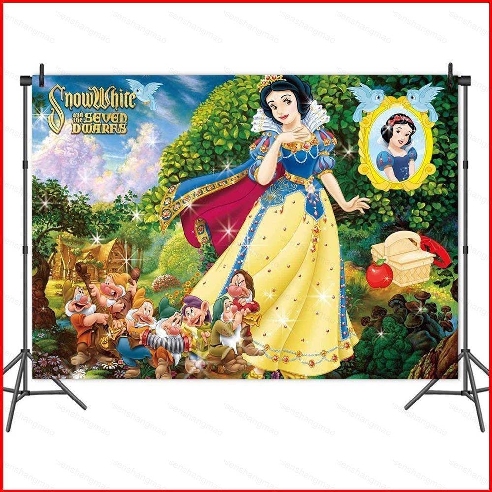 Disney Princess Snow White Theme Cartoon Photography Background Cloth ...