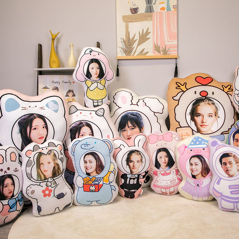 特价/情侣diy人形抱枕可印照片娃娃送男生日睡觉人脸玩偶朋友礼物定制Couple DIY humanoid pillow can print ...